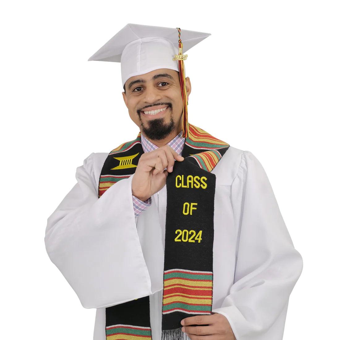 Class of 2024 Graduation Kente Stole, Handwoven Kente Sash Cloth - The ...