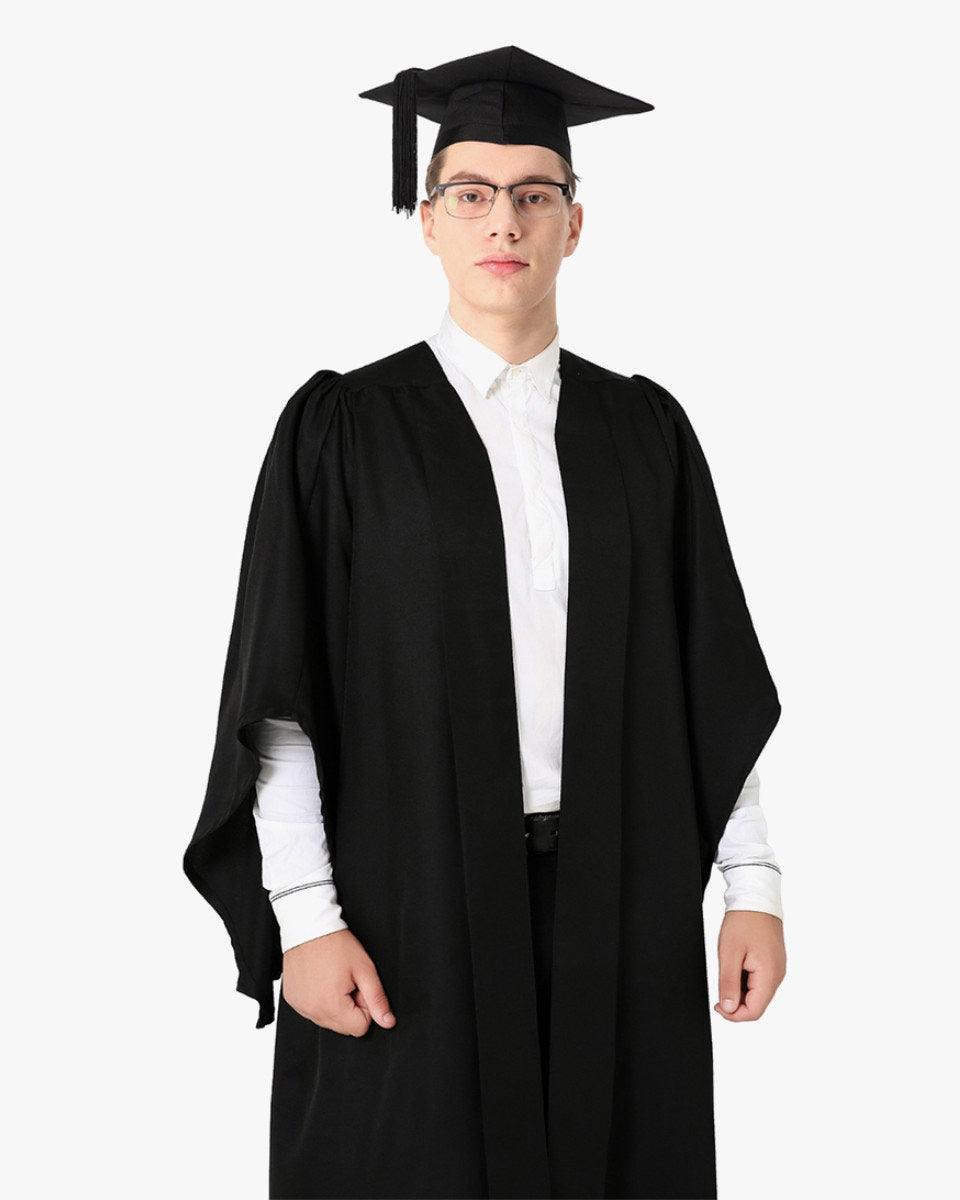 Classic Gathered UK British Bachelor Graduation Gown & Mortarboard ...