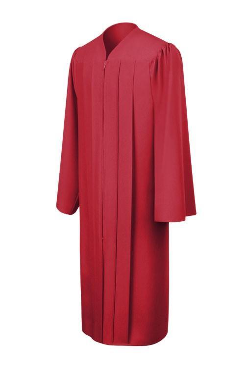 Matte Red High School Gown - The Official Source for Graduation Gown ...