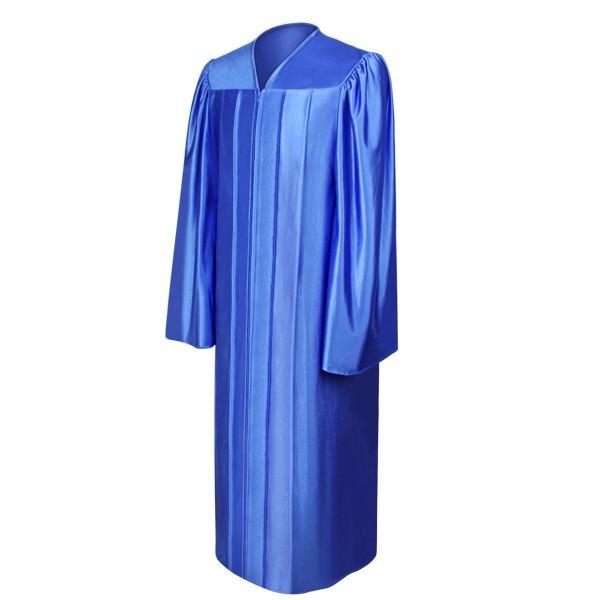 Shiny Royal Blue High School Gown - The Official Source for Graduation ...